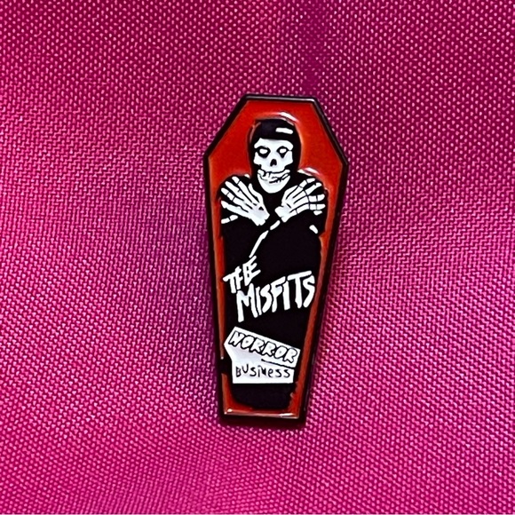 Accessories | The Misfits Enamel Pin Black White Red Coffin New | Poshmark